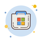 Microsoft Store icon in Bubbles Style