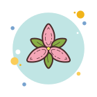 Trillium icon in Bubbles Style
