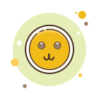 Uwu Emoji icon in Bubbles Style