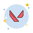 Valorant icon in Bubbles Style