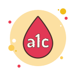 A1c Test icon in Bubbles Style