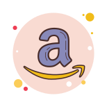 Amazon icon in Bubbles Style