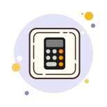 Calculator icon in Bubbles Style