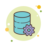 Database Administrator icon in Bubbles Style