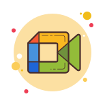 Google Meet icon in Bubbles Style
