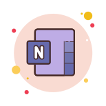 Microsoft Onenote 2019 icon in Bubbles Style