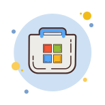 Microsoft Store icon in Bubbles Style