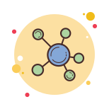 Mind Map icon in Bubbles Style