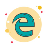 Microsoft Edge icon in Bubbles Style