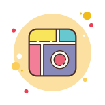 PicCollage icon in Bubbles Style