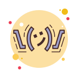 Shrug Emoticon icon in Bubbles Style