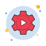 YouTube Studio icon in Bubbles Style