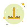 Perpendicular Symbol icon in iOS Style