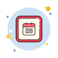 Calendar icon in Windows 10 Style