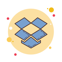 Dropbox icon in Cute Outline Style
