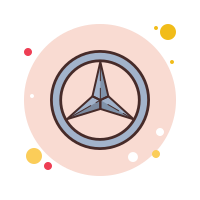 Icona Mercedes Benz in stile Color