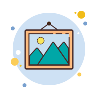 Bild Icon im Color Glass Stil