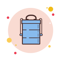 Tiffin icon in Bubbles Style