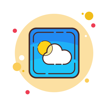 Weather icon in Bubbles Style