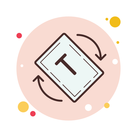 Auto Rotate Based on Text icon in Bubbles Style