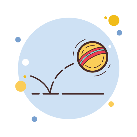 Bouncing Ball icon in Bubbles Style