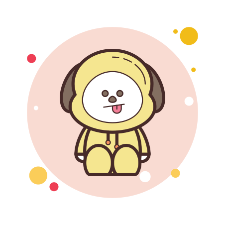 BT21 Chimmy icon in Bubbles Style