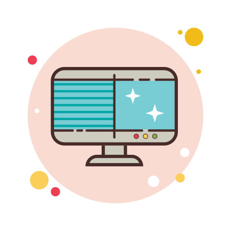 Flicker Free icon in Bubbles Style