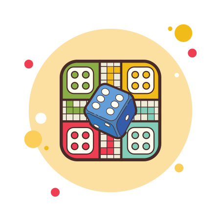 Ludo Game icon in Bubbles Style