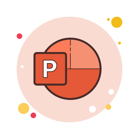 Microsoft PowerPoint 2019 icon in Circle Bubbles Style