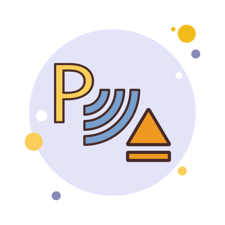 Parking Assist icon in Bubbles Style