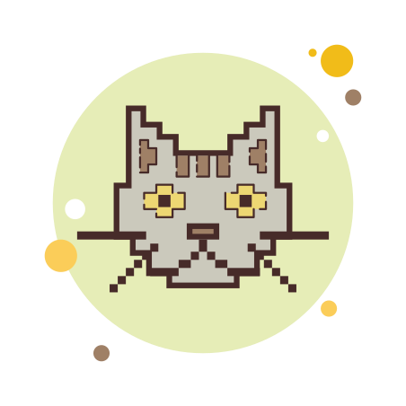 Pixel Cat icon in Bubbles Style