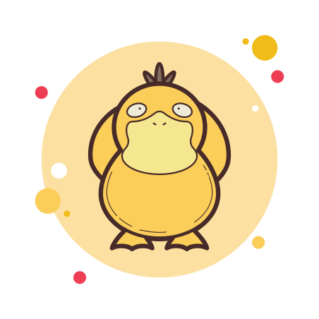 Psyduck icon in Bubbles Style