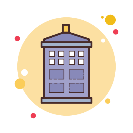 Tardis icon in Bubbles Style