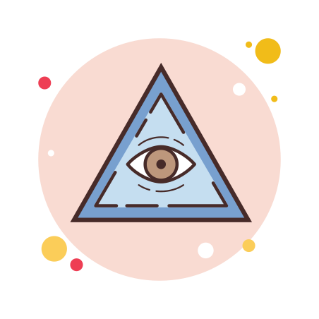 Third Eye Symbol icon in Bubbles Style