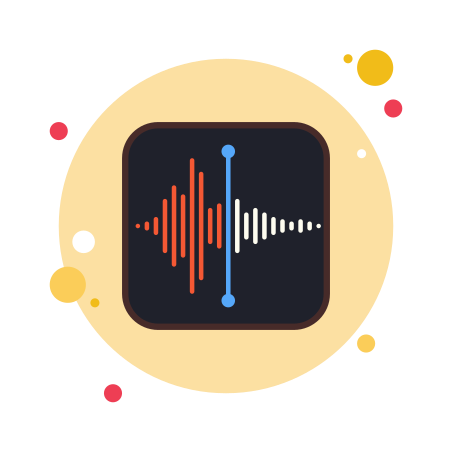 Voice Memos icon in Bubbles Style