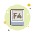 F4 Key icon in Bubbles Style