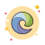 Microsoft Edge icon in Bubbles Style