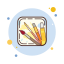 Drawing Desk icon in Bubbles Style
