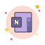 Microsoft Onenote 2019 icon in Bubbles Style