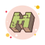 Minecraft Logo Icon im Bubbles Stil
