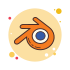 Blender 3D icon in Bubbles Style