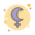 Lilith Symbol icon in Bubbles Style