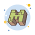 Minecraft Logo icon in Bubbles Style