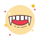 Demon Mouth icon in Bubbles Style