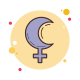 Lilith Symbol icon in Bubbles Style