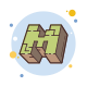 Minecraft Logo icon in Bubbles Style