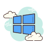 Windows 10 icon in Cloud Style