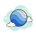 Google Earth icon in Cloud Style