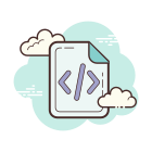 Code File icon in Cloud Style