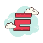 Espn icon in Cloud Style